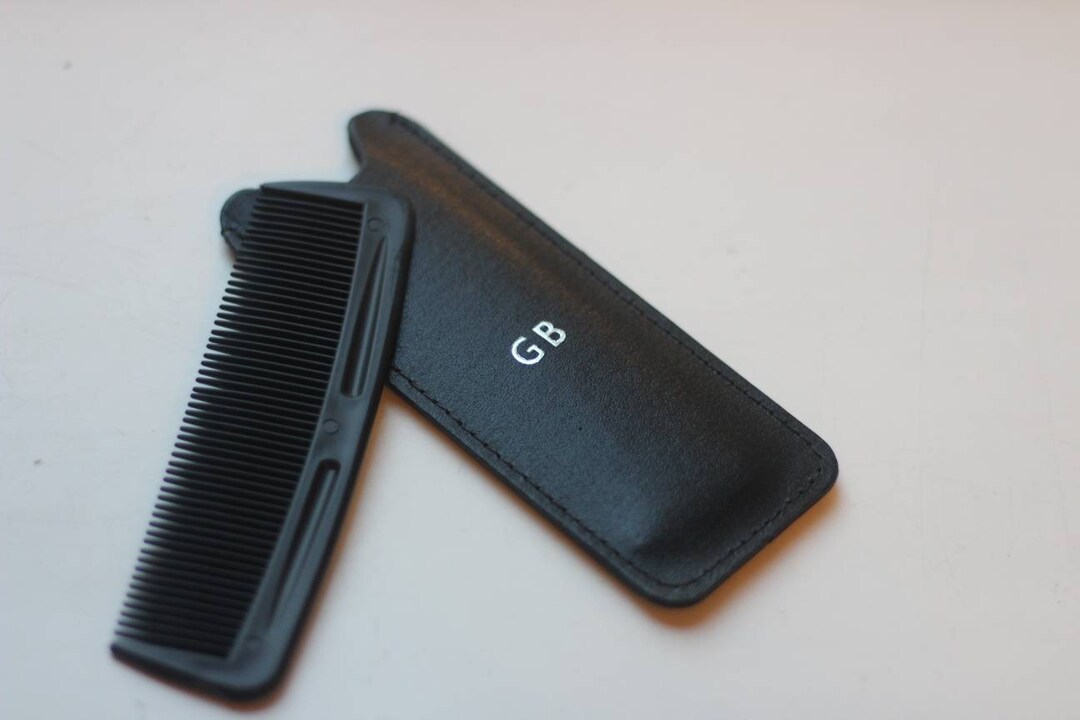 Handmade Personalised Leather Beard / Hair Comb Sheath Gift for Him ...