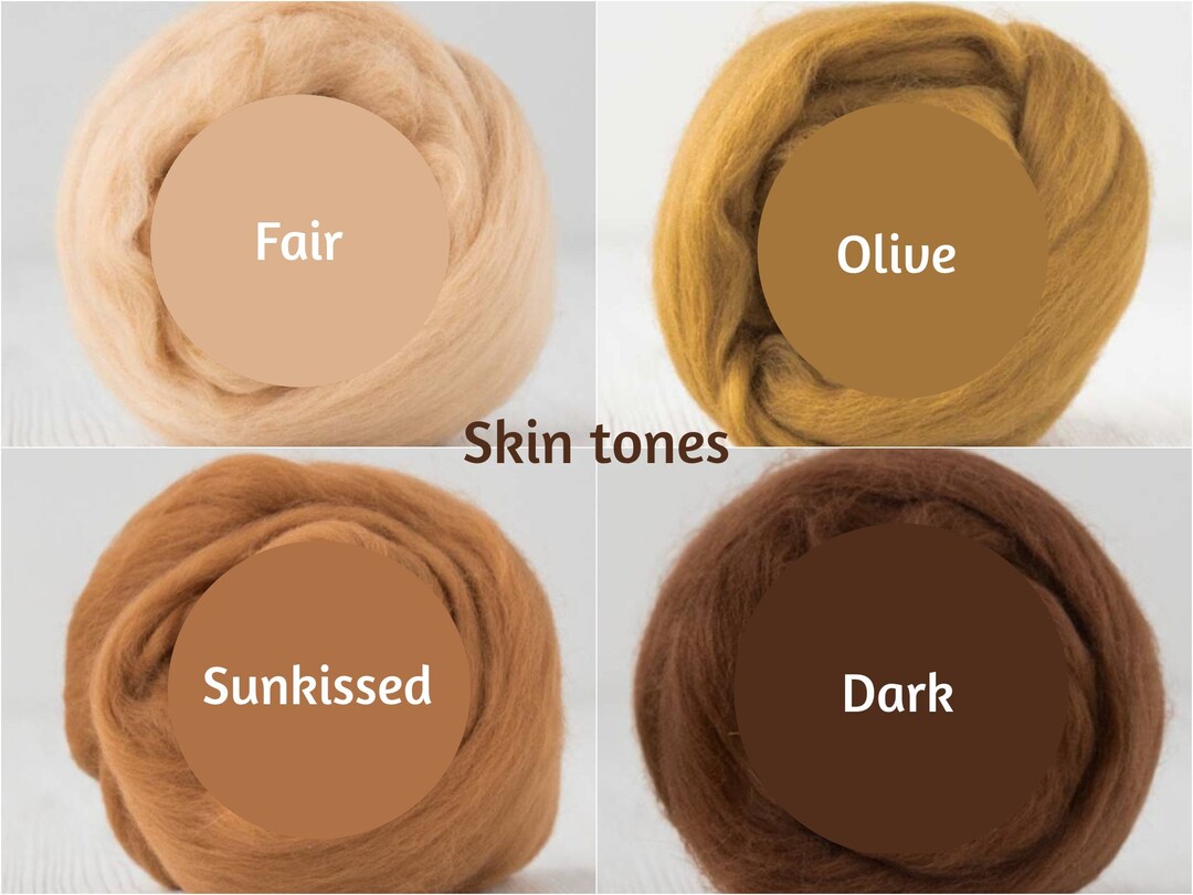 Diverse Skin Tones Merino Wool 4 Shades - Skin Shades Hauttönen ...