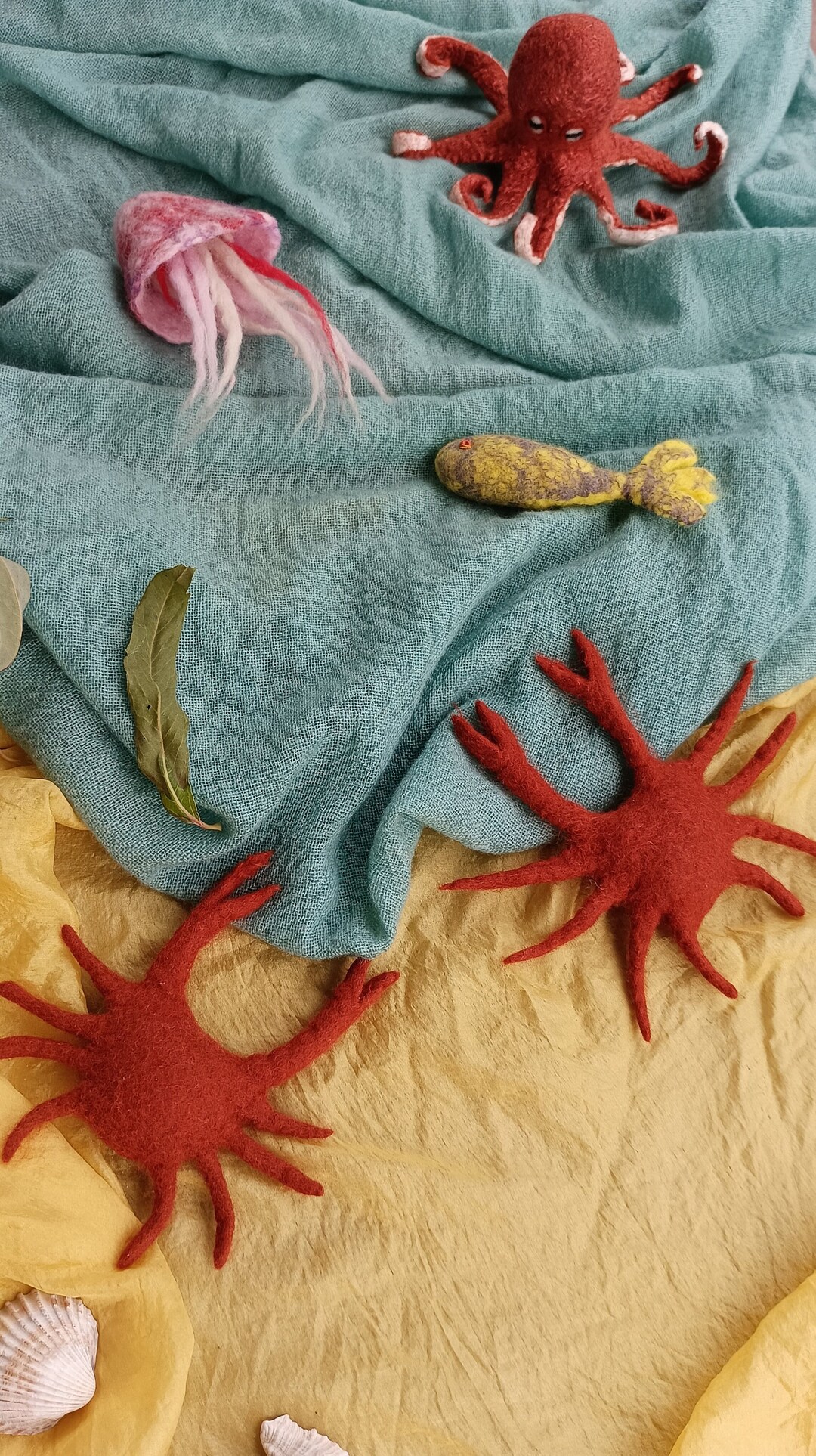 Wet Felted Sea Creatures Tutorials - Felted Octopus, Jellyfish ...