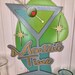 Martini Time - Geometric Mid-century Boomerang Martini Sign - Add a Pop ...