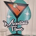 Martini Time - Geometric Mid-century Boomerang Sign - Add a Pop of ...