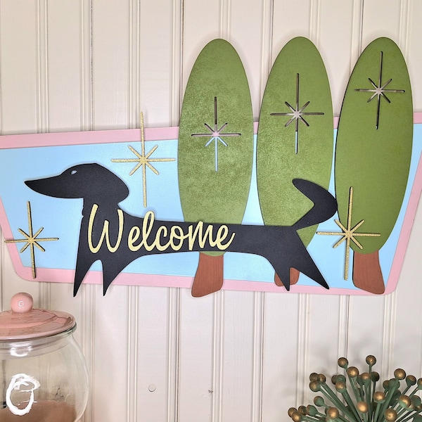Mid Century Sign - Etsy