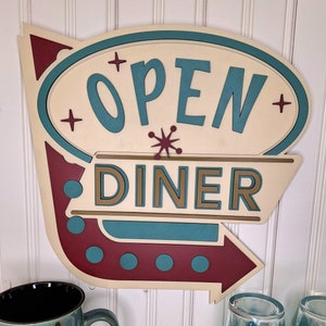 Vintage Diner Sign Personalized - Classic Diner Decor for Your Home or ...