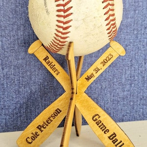 Personalized Baseball Stand With Engraved Message - the Perfect ...