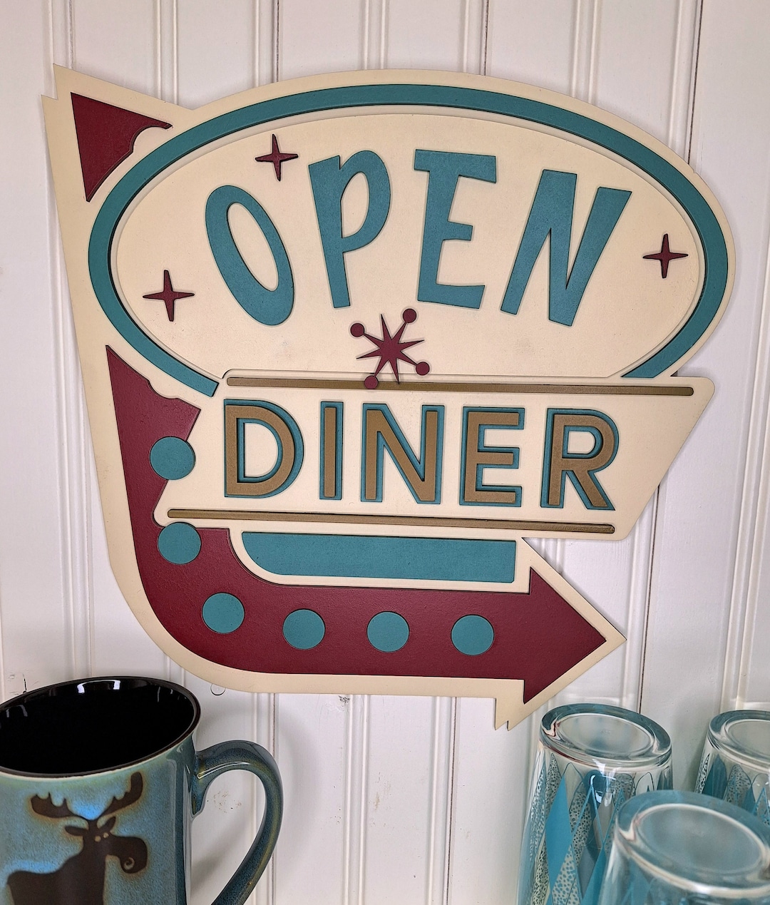 Vintage Diner Sign Personalized Classic Diner Decor for Your - Etsy