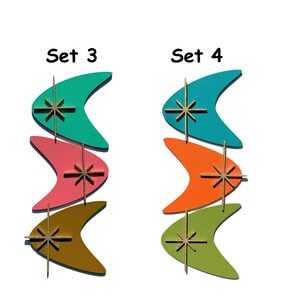 Mid Century Modern Boomerang Magnets Set of 3 Retro Kitchen Mid Century ...