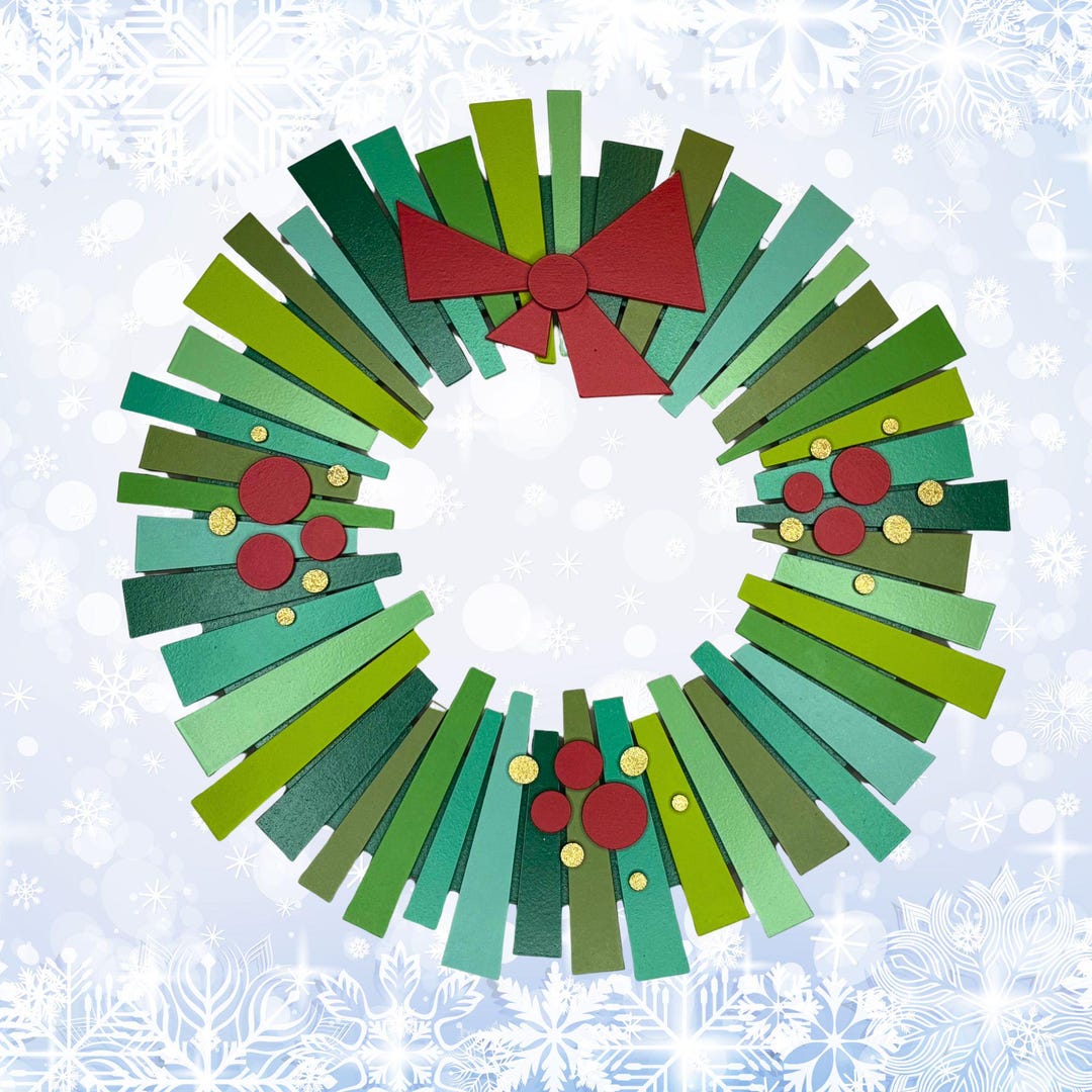 MCM Style Christmas Holiday WREATH Unique and Beautiful Mid Century ...