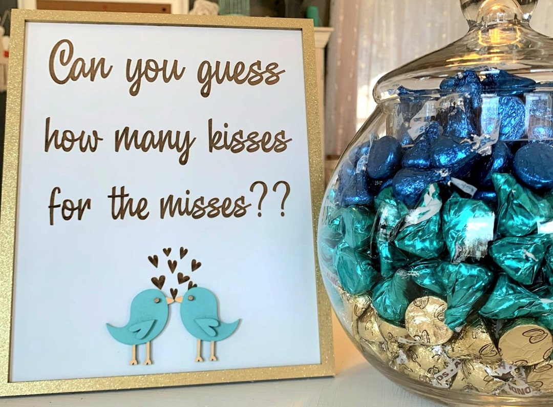 How Many Kisses for the Misses, Bridal Shower Game: Count the Kisses ...