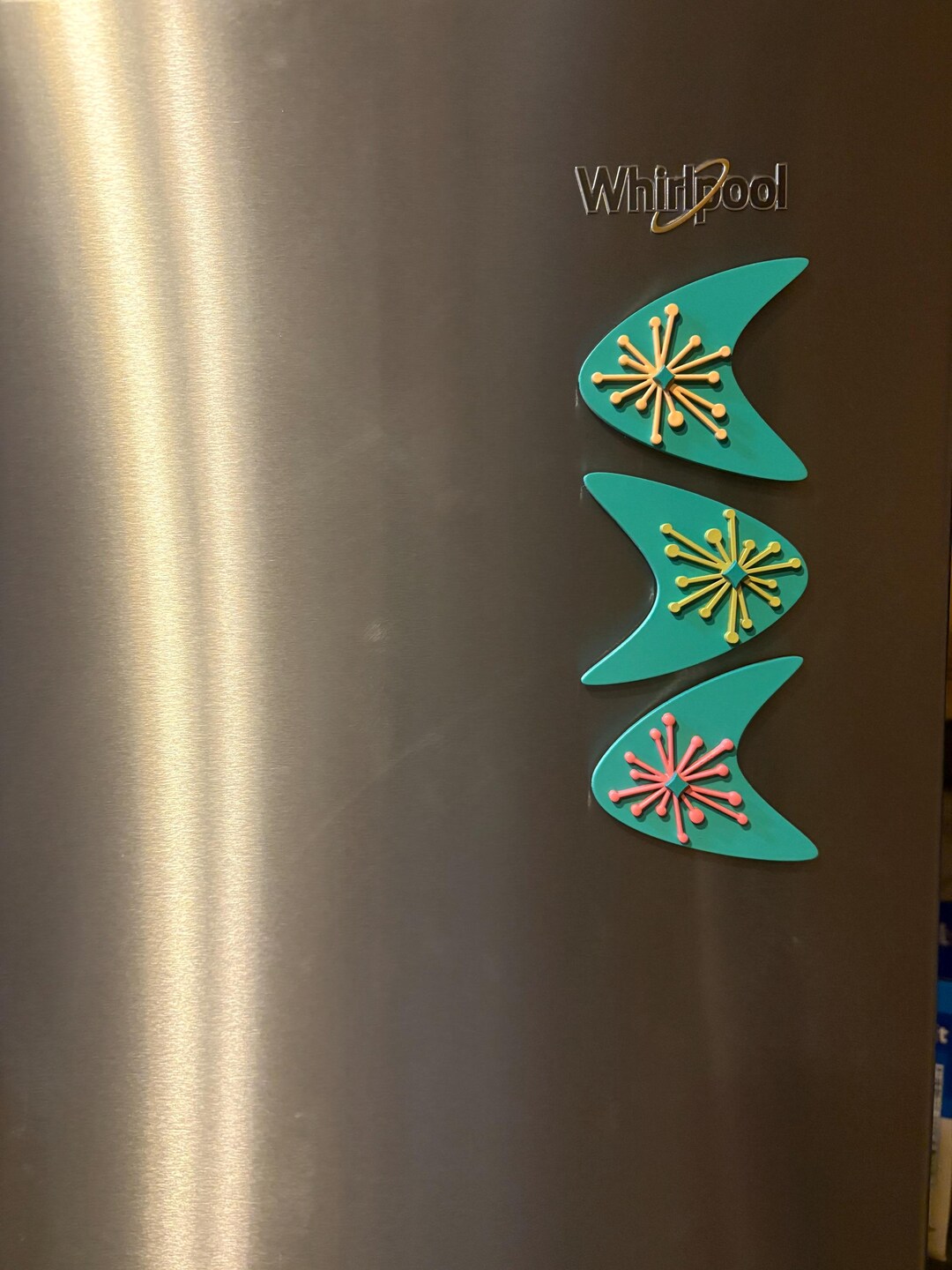 Mid Century Modern Boomerang Magnets Set of 3 Retro Kitchen Mid Century ...