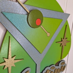 Martini Time - Geometric Mid-century Boomerang Martini Sign - Add a Pop ...