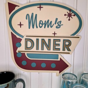Vintage Diner Sign Personalized - Classic Diner Decor for Your Home or ...