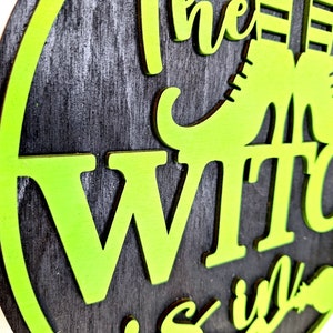 Spooktacular Halloween Sign: the Witch is In Green Round - Etsy