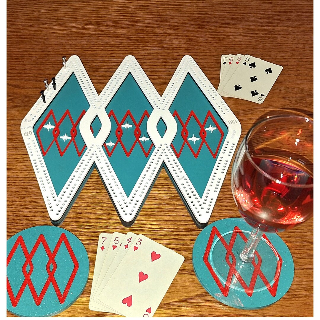 Beautifully Handcrafted Mid-century Modern Cribbage Board Unique ...
