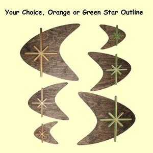 Mid Century Modern Boomerang Wall Art Set of 3 Wood Retro Mid Century ...