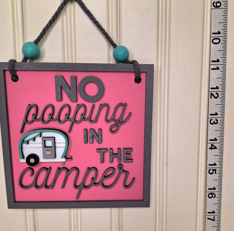 Hilarious no Pooping in the Camper Sign Bathroom - Etsy