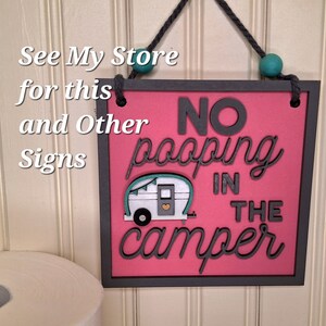 Mid Century Modern "no Pooping in the Camper" Sign Bathroom Plaque ...