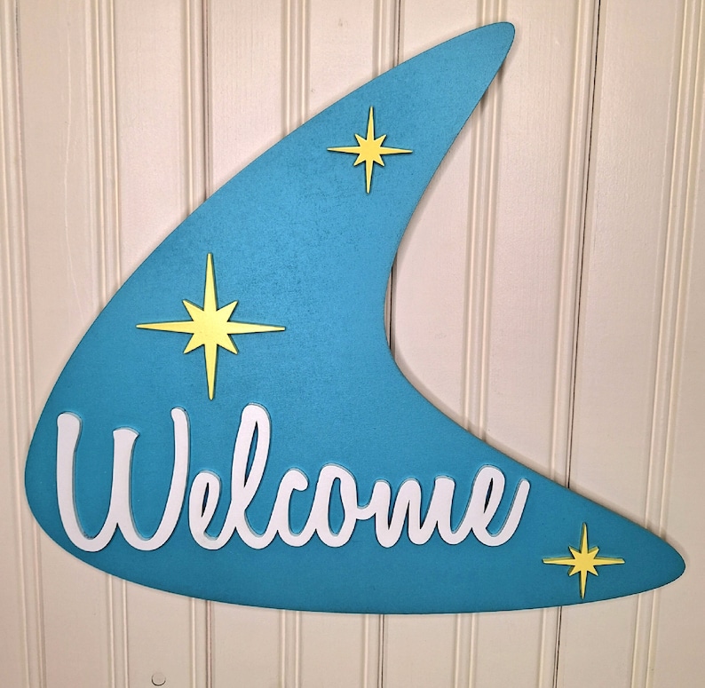 Personalized Large Boomerang Mid Century Handcrafted MCM - Etsy