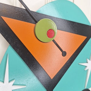 Martini Time - Geometric Mid-century Boomerang Sign - Add a Pop of ...