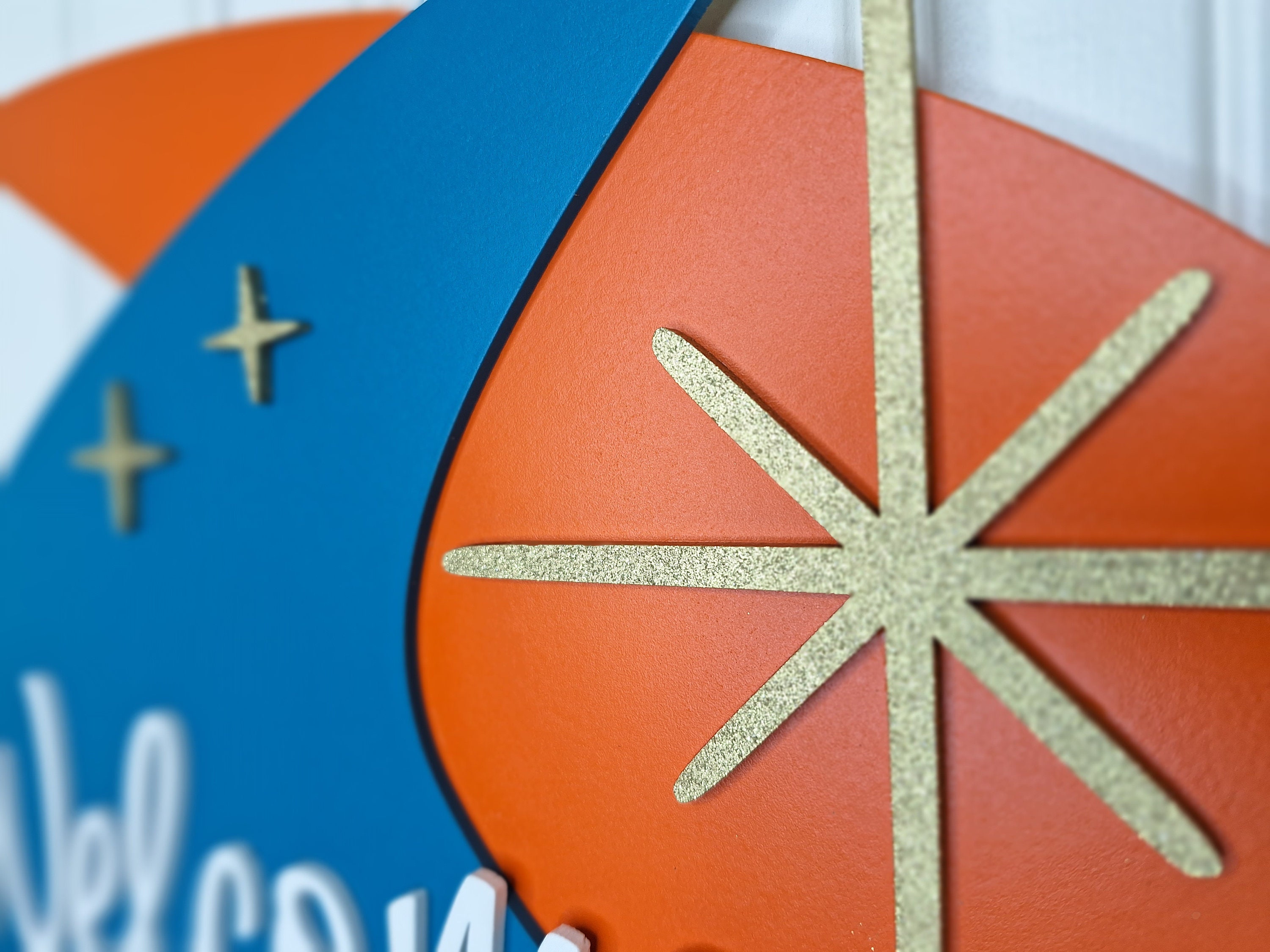 Mid-century Modern Welcome Sign Atomic Boomerang Mid Century - Etsy