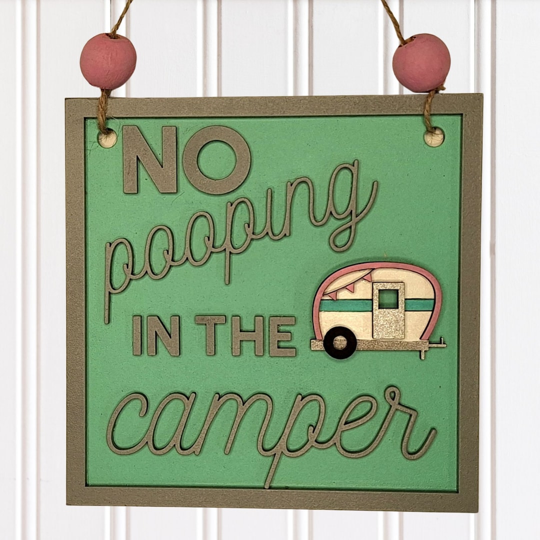 Hilarious "no Pooping in the Camper" Sign Bathroom Plaque Quirky RV ...
