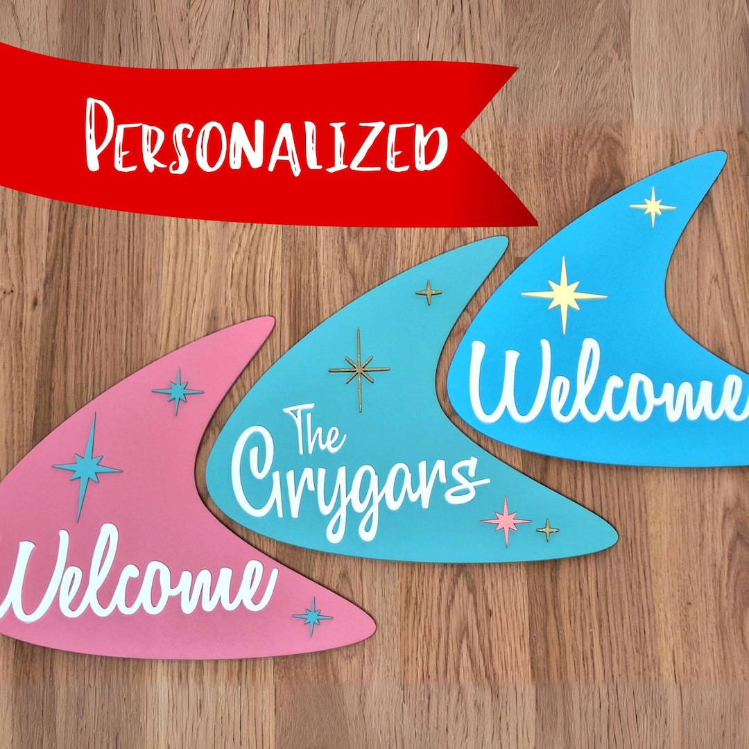 Personalized Large Boomerang Mid Century Handcrafted MCM Design for ...