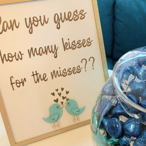 How Many Kisses for the Misses, Bridal Shower Game: Count the Kisses ...