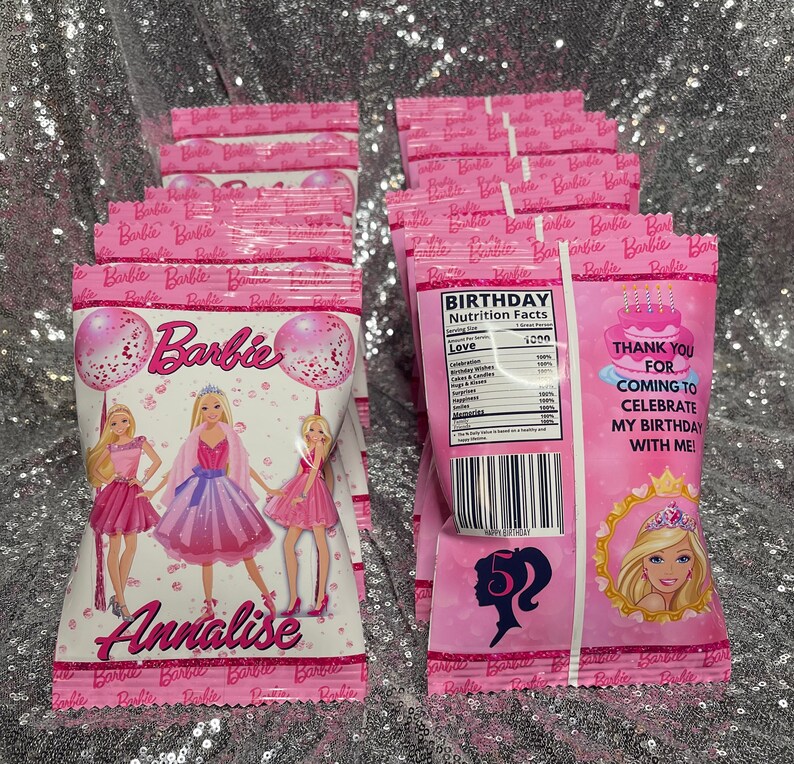 Barbie Chip Bags - Etsy