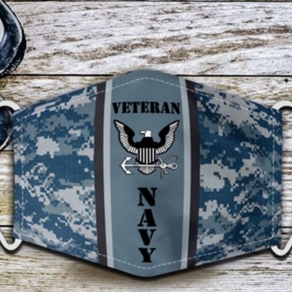 Navy Veteran Face Mask - Etsy