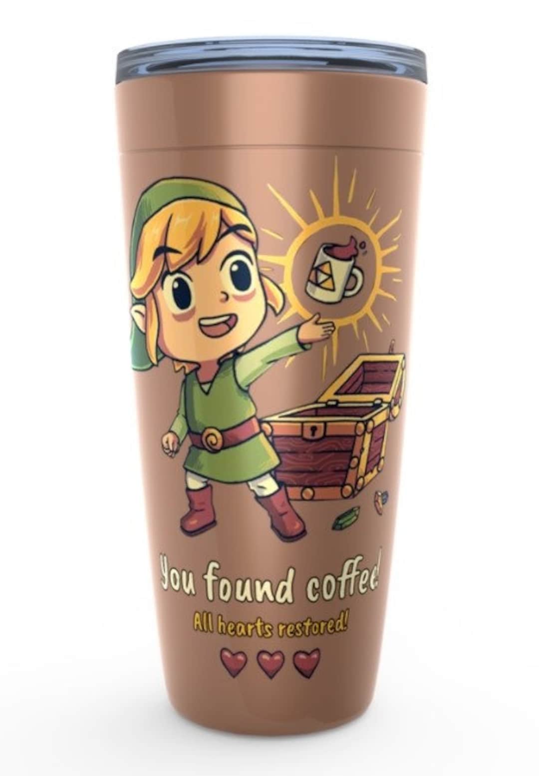 Zelda You Found Coffee All Hearts Restored Tumbler, Zelda Tumbler ...