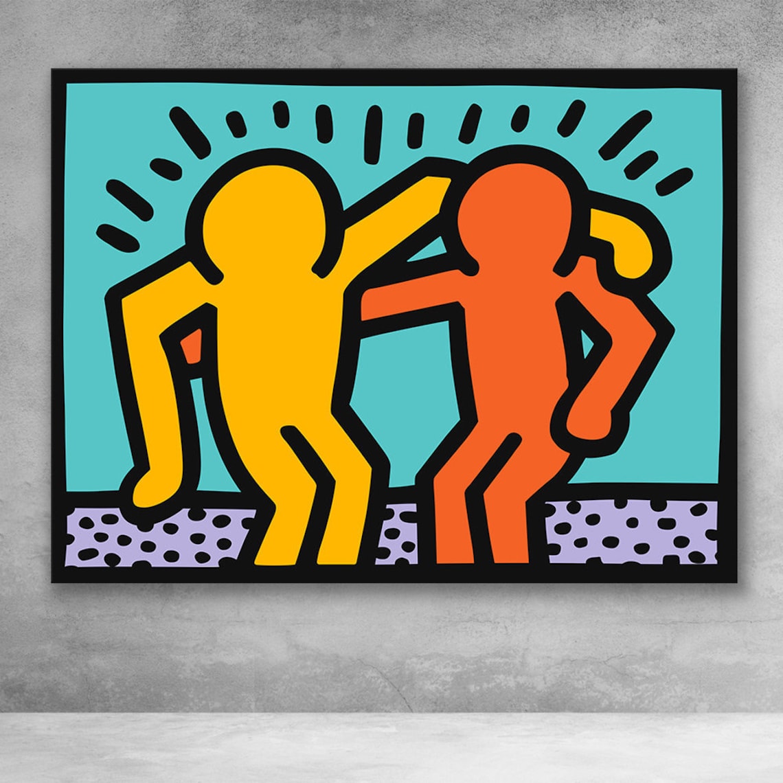 Keith Haring Best Friends Street Graffiti Art Poster Fine | Etsy