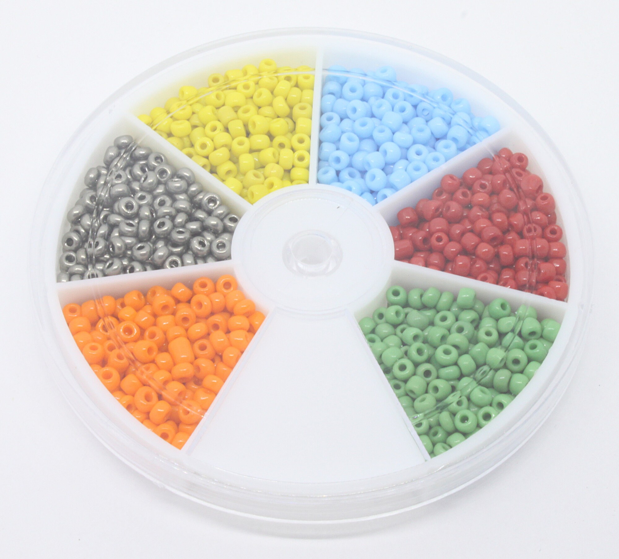 Assorted Colour 3mm Glass Seed Beads. Box of Approx 1270 Beads - Etsy UK