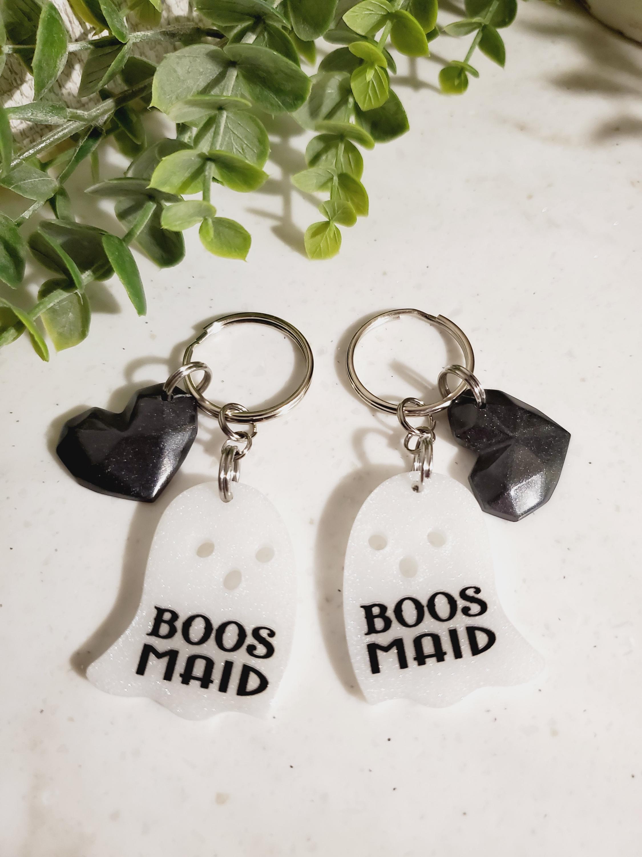 Goth Bridesmaid Ghost Keychain, Boo, White/pearl, Goth Occult Witch ...