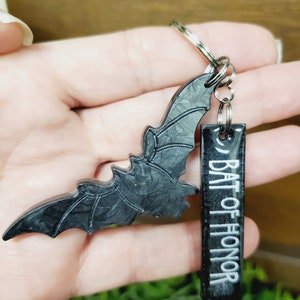 Goth Bridesmaid Bat Keychain, Black, Goth Moody Occult Witch Halloween ...