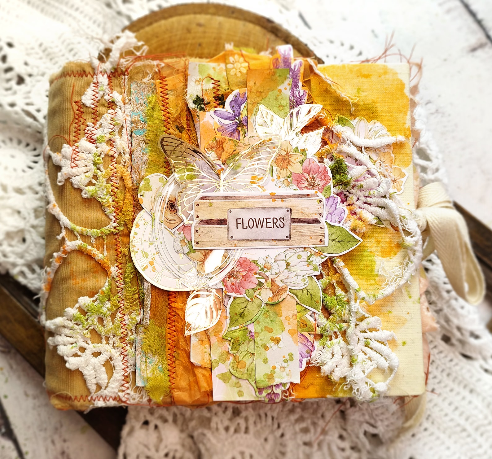 Botanical Floral Herb Journal, Junk Journal Handmade Book Kit, Unique ...