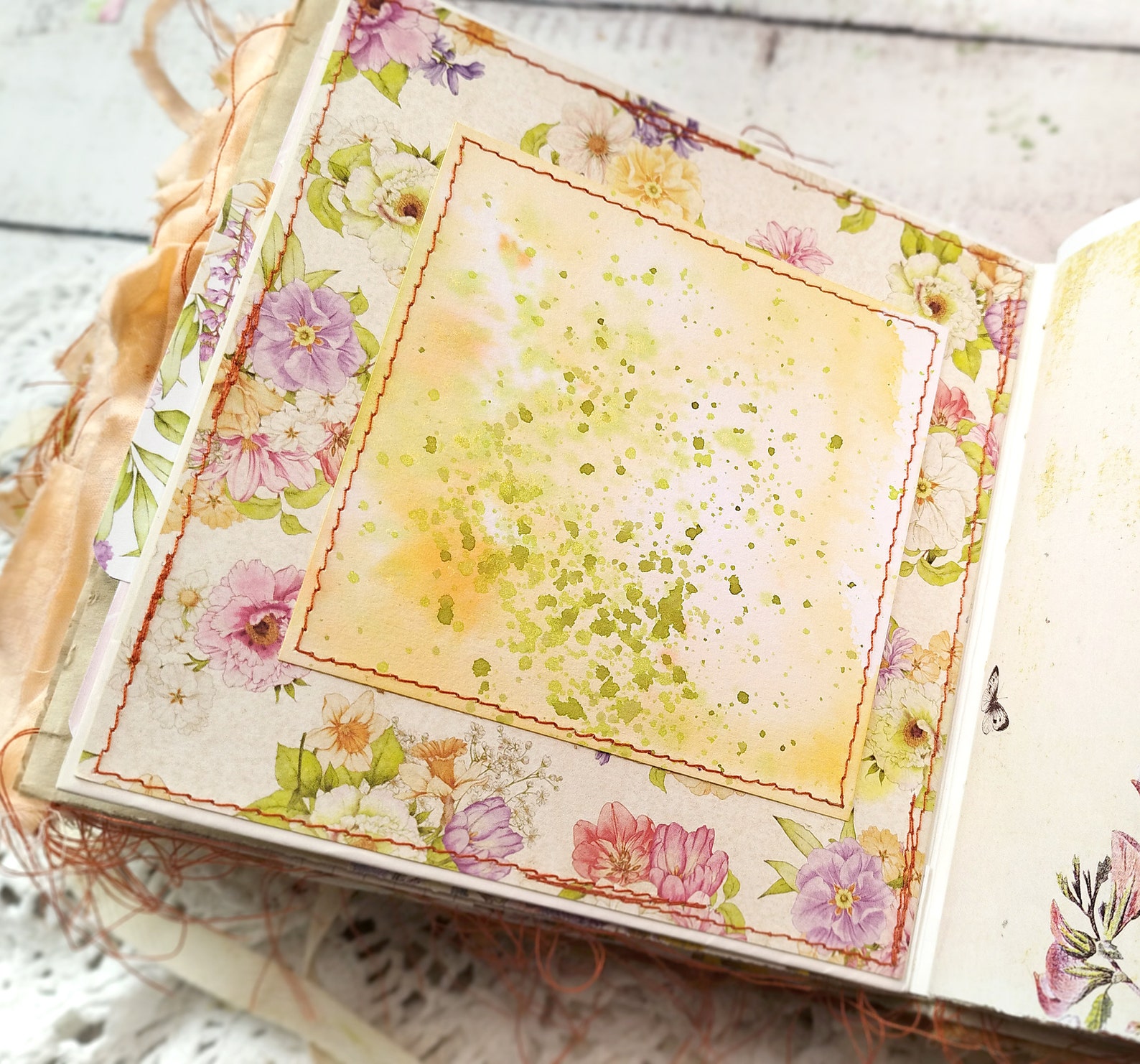 Botanical Floral Herb Journal, Junk Journal Handmade Book Kit, Unique ...