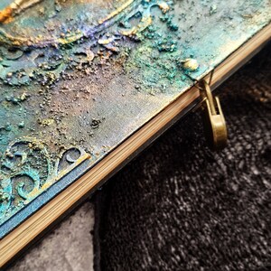 Grimoire Journal With Fairy Lock and Key, Witchy Junk Journal With Lock ...