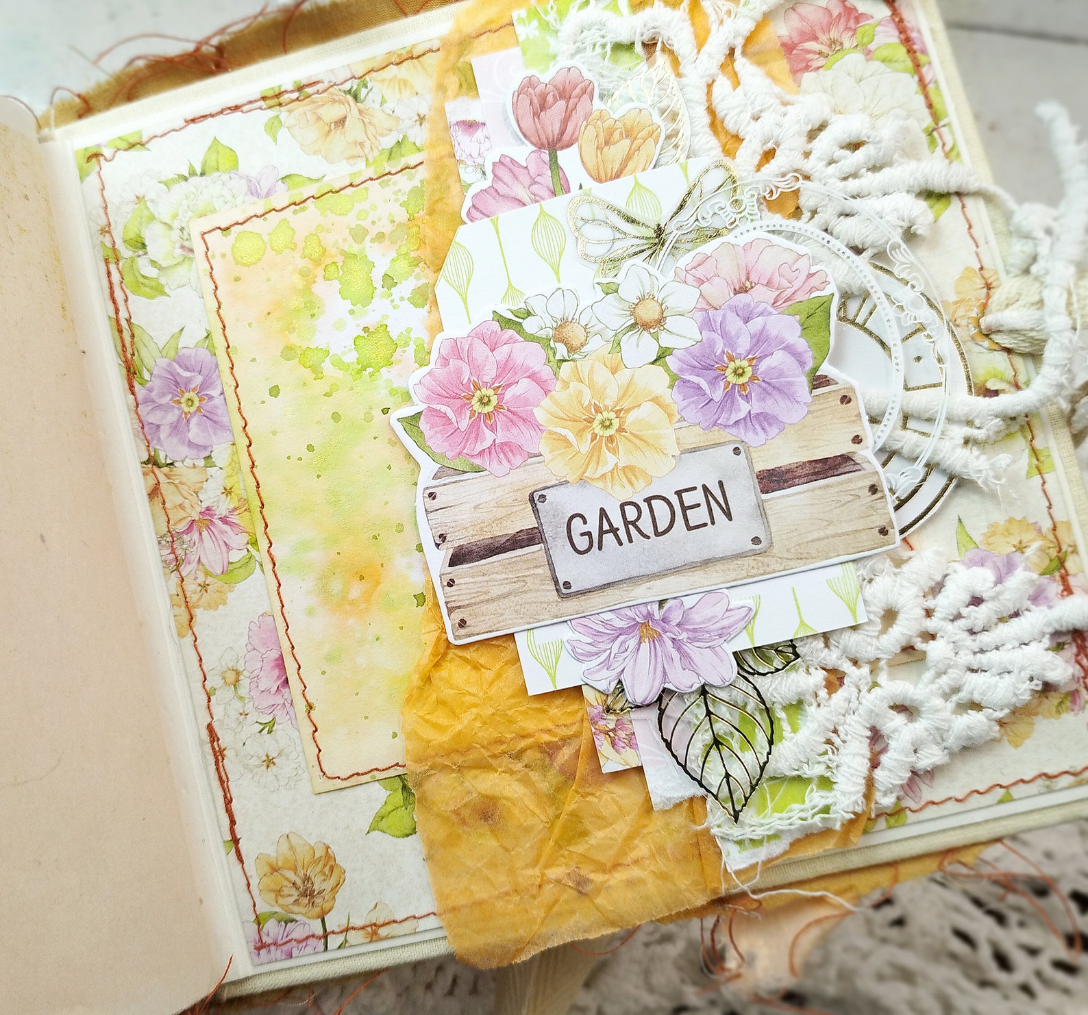 Botanical Floral Herb Journal, Junk Journal Handmade Book Kit, Unique ...