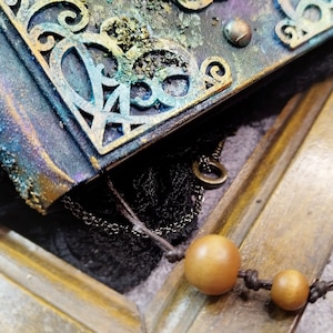 Grimoire Journal With Dragon Lock and Key, Witchy Junk Journal With ...