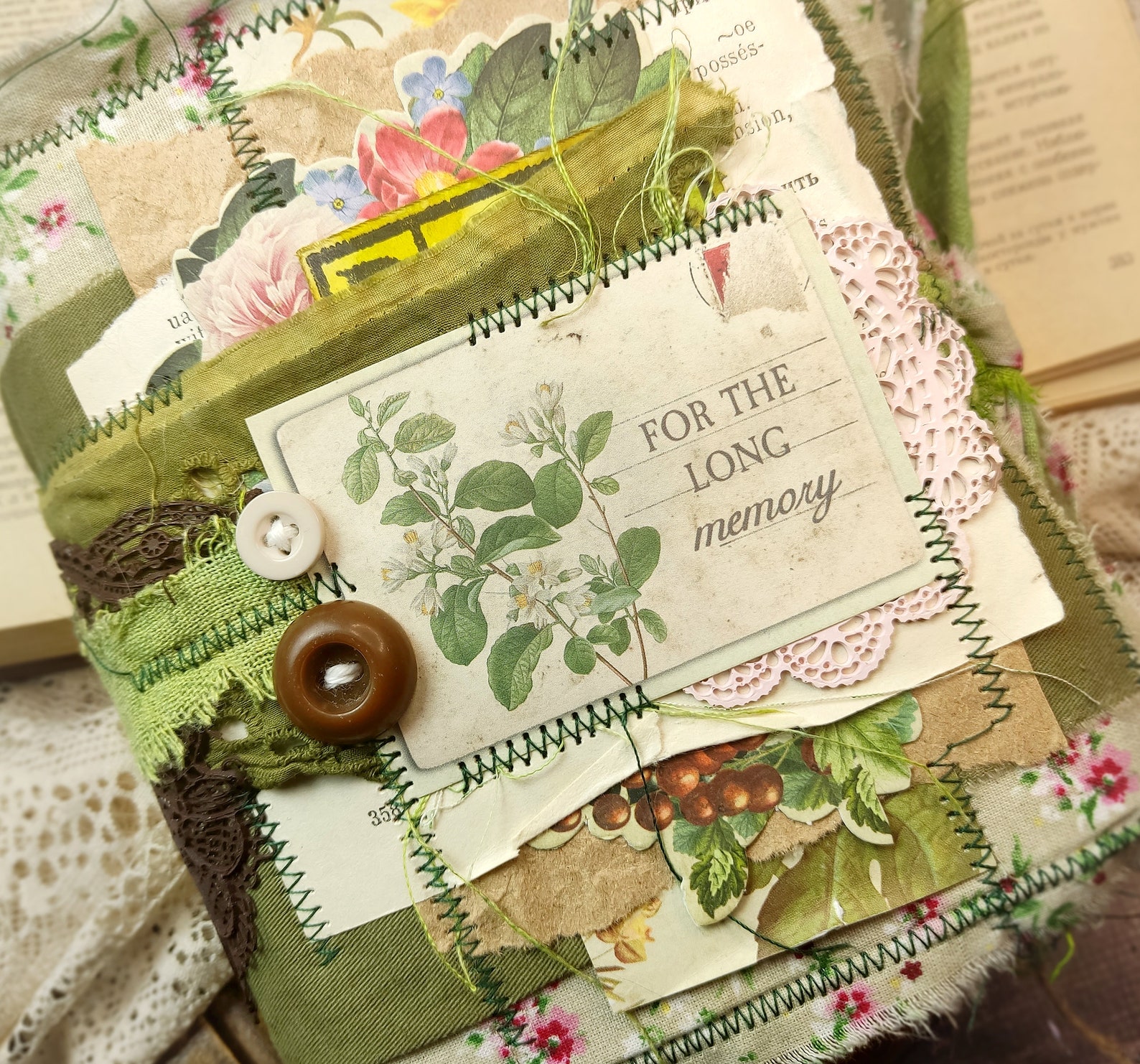 Botanical Floral Herb Journal Junk Journal Handmade Book Kit - Etsy