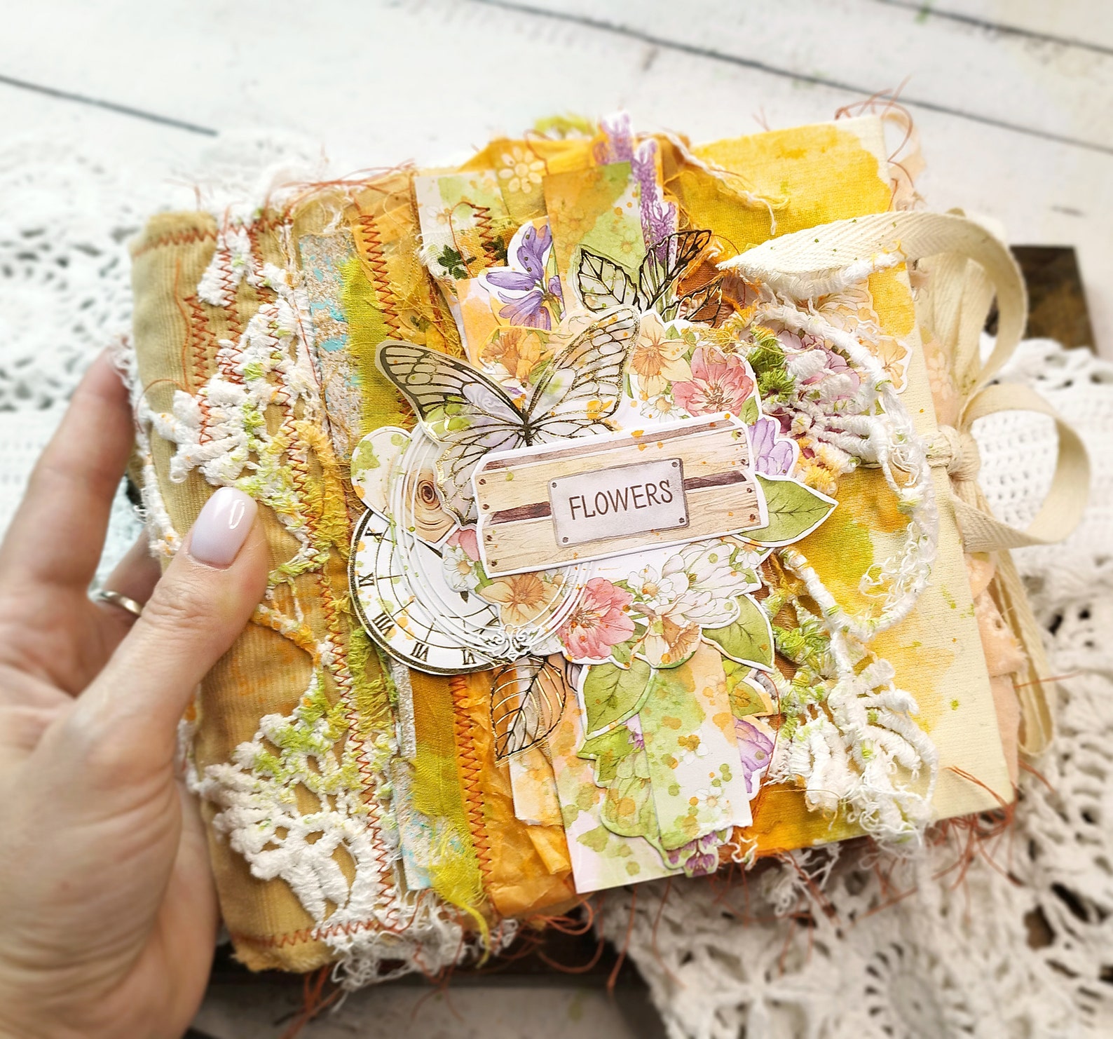 Botanical Floral Herb Journal, Junk Journal Handmade Book Kit, Unique ...