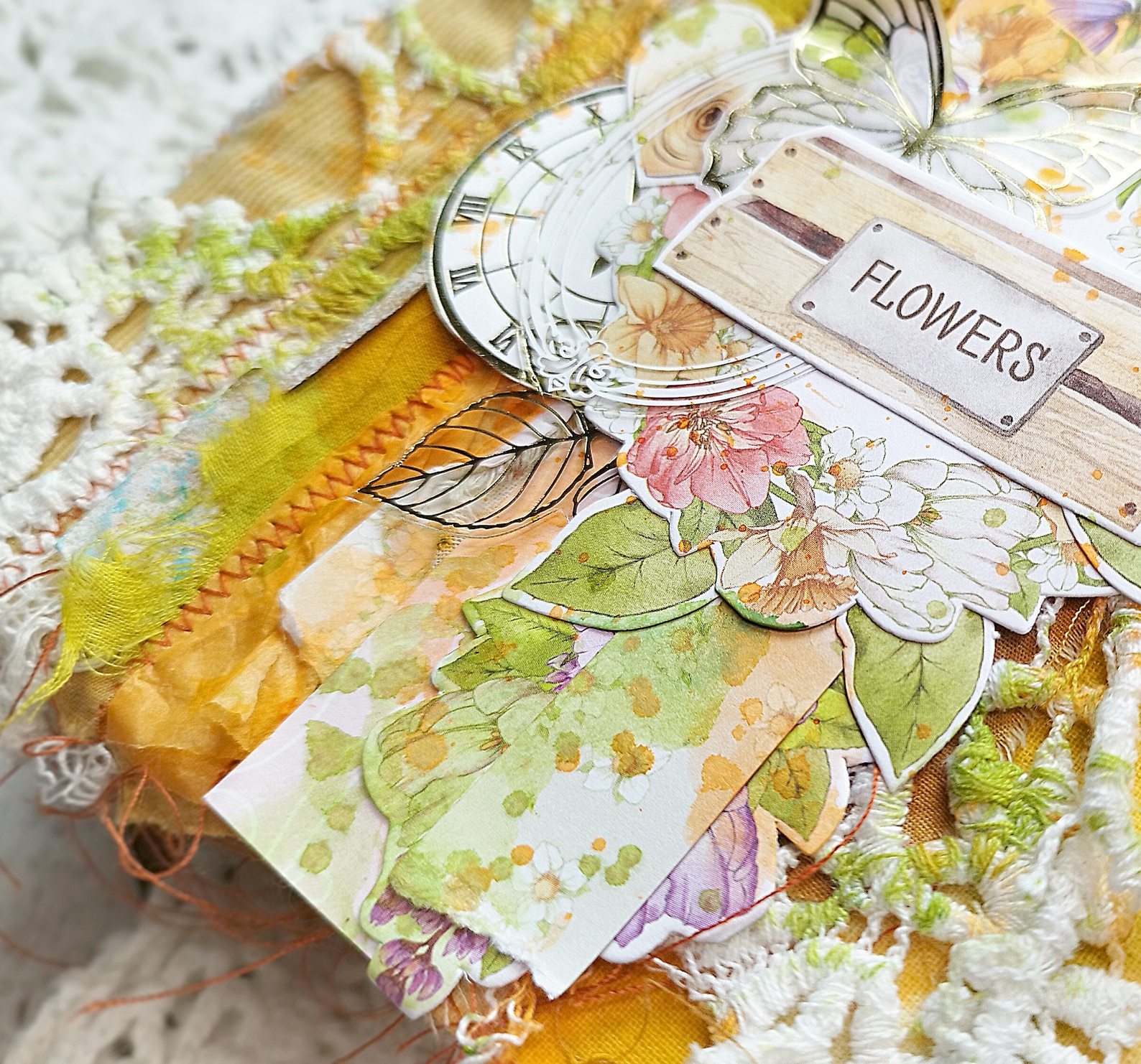 Botanical Floral Herb Journal, Junk Journal Handmade Book Kit, Unique ...