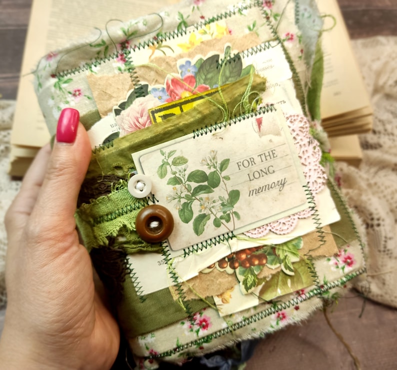 Botanical Floral Herb Journal Junk Journal Handmade Book Kit - Etsy