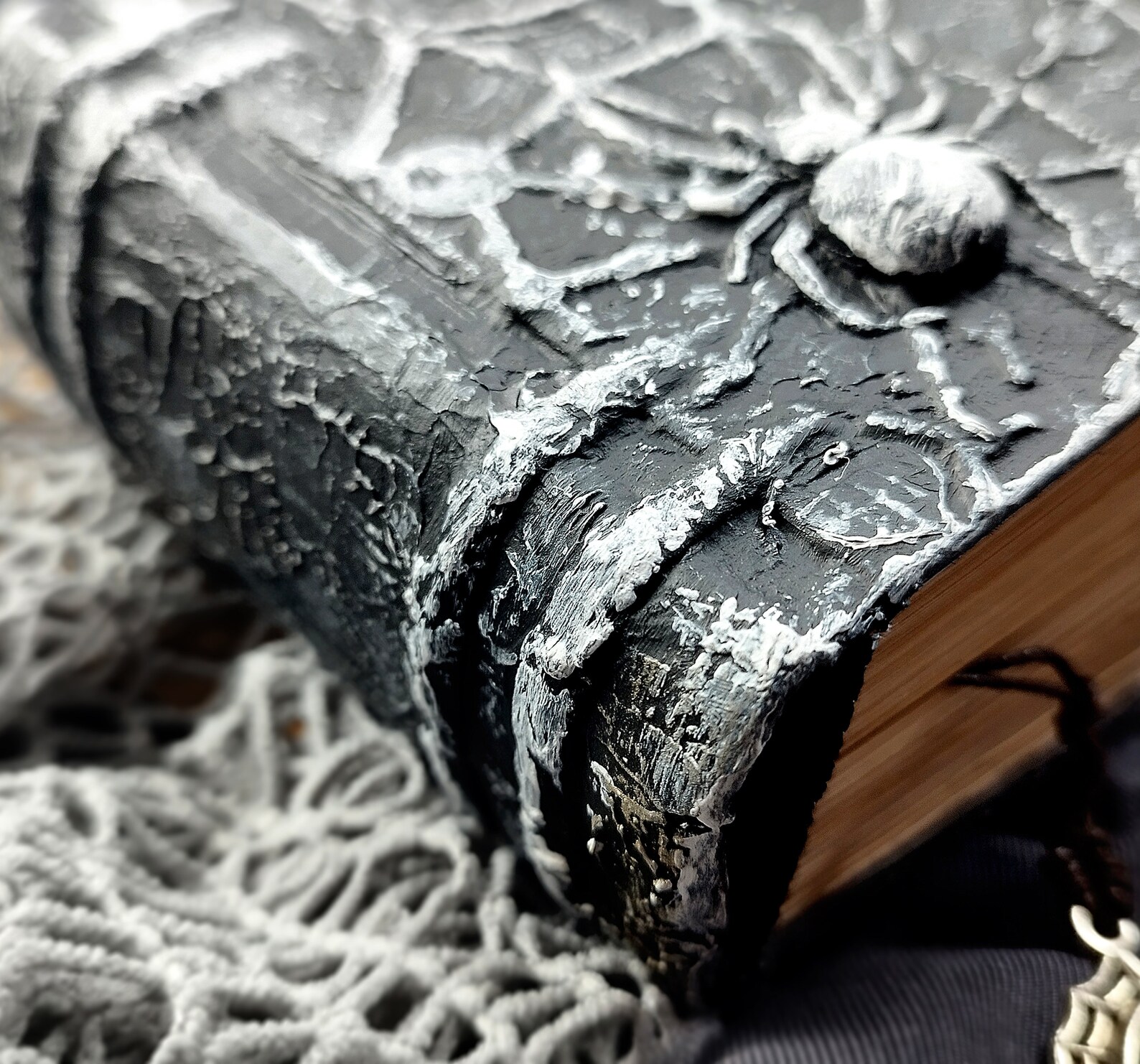 Minimalist Grimoire Journal, Gothic Cutecore Tiny Books With Spider ...