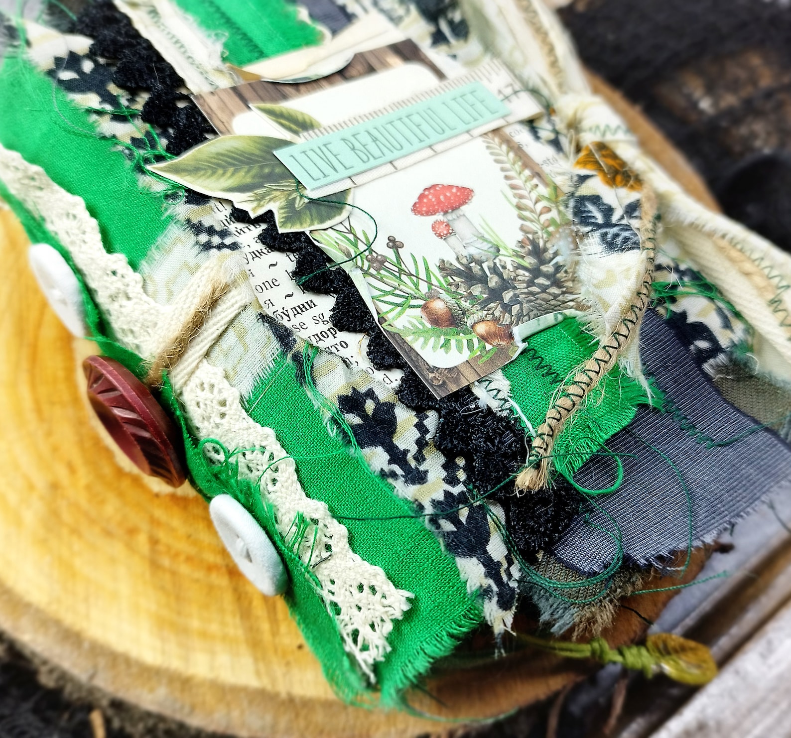 Mini Botanical Forest Herb Journal, Junk Journal Handmade Book Kit ...