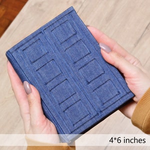 River Song Diary 3x4 With 100 Sheets, Blue Mini Journal, Cloth Notepad ...