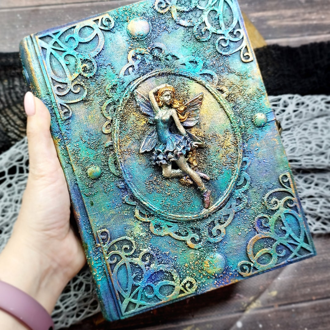 Thick Fairy Journal, Diary With Lock, Gothic Junk Journal, Grimoire ...