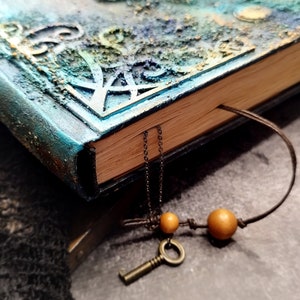 Grimoire Journal With Fairy Lock and Key, Witchy Junk Journal With Lock ...