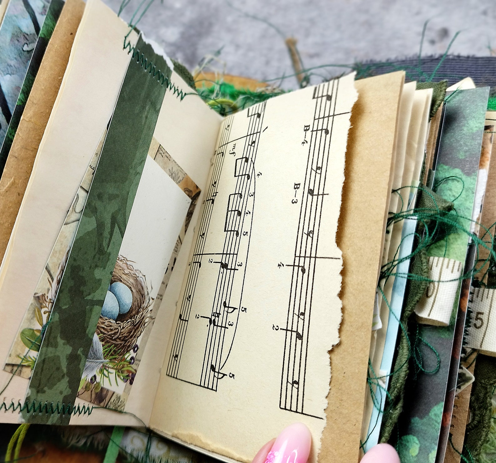 Mini Botanical Forest Herb Journal, Junk Journal Handmade Book Kit ...