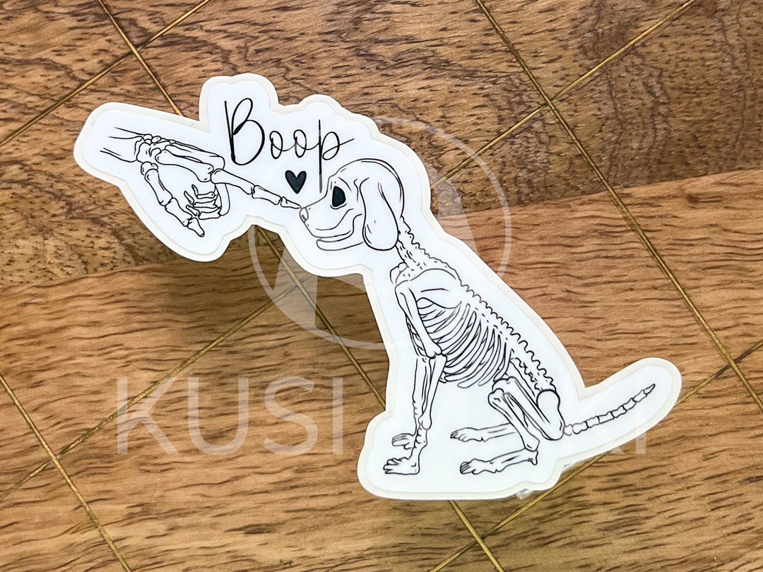 Boop Sticker, Skeleton Sticker, Dog Sticker, Funny Sticker, Laptop ...