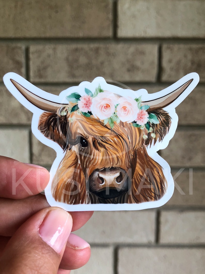 Highland Cow Vinyl Sticker Set or Individual Stickers - Etsy